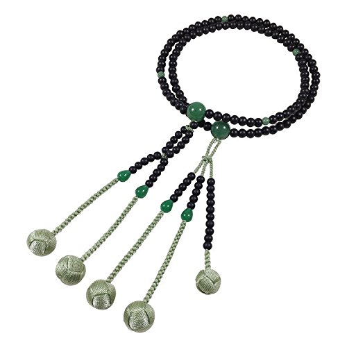 UMT Nichiren juzu Natural Ebony and Green Jade soka gakkai Prayer Beads ...
