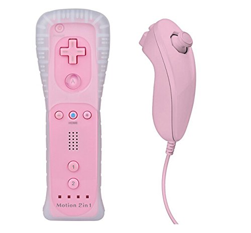 Amazon.com: 2 in1 Wii Controller Built in Motion Plus Remote and ...