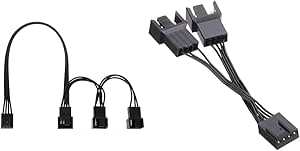 Amazon.co.jp: 【セット買い】アイネックス(AINEX) AINEX PWMファン用電源3分岐デイジーチェーンケーブル 34cm ブラック CA-100A + PWMファン用二股 ...