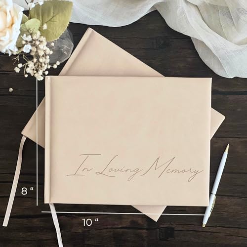 Funeral Guest Book for Celebration Of Life Memorial Service - Leather ...