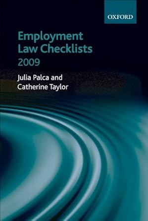 Employment Law Checklists 2009 - Kindle edition by Palca, Julia, Taylor ...
