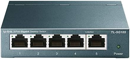 TP-Link TL-SG105 5-Ports Gigabit Netzwerk Switch blau metallic: Amazon ...