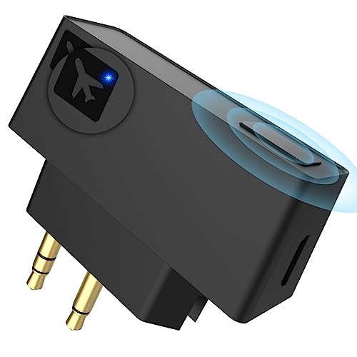 Lusgawer Bluetooth Airplane Adapter for Headphones,in-Flight Bluetooth ...