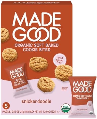 Amazon.com: MadeGood Snickerdoodle Soft Baked Cookies, Organic Snacks ...