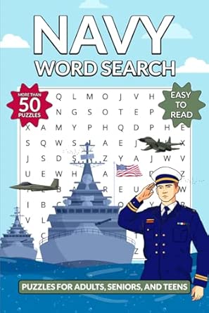 U.S. Navy Word Search Puzzle Book: Word Searches with Easy-to-Read ...
