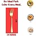 Amazon.com: 24 Piece Gold Forks, Food Grade Stainless Steel Flatware ...