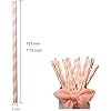 Amazon.com: Candy Pink and White Striped Paper Drinking Straws, 7.75 ...