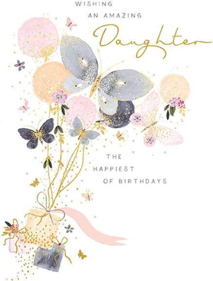 ICG Special Daughter Birthday Card - Glamorous Girl with Flower Bouquet ...