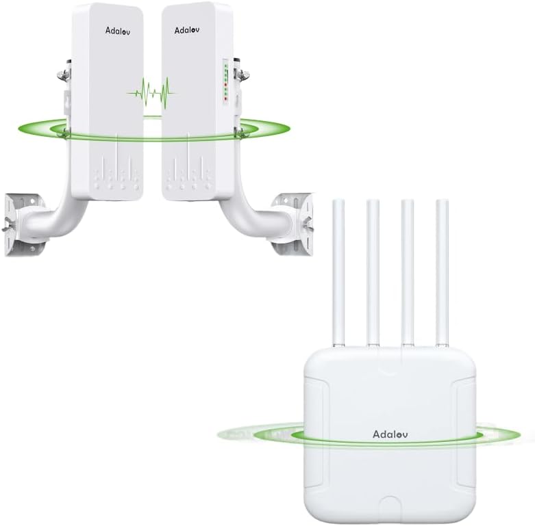 Amazon.com: Wireless Bridge with 2 Bracket Mounts, 3KM 5.8G Point to ...