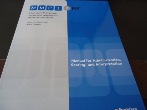 MMPI 2 RF Minnesota MultiPhasic Personality Inventory 2 Restructured ...