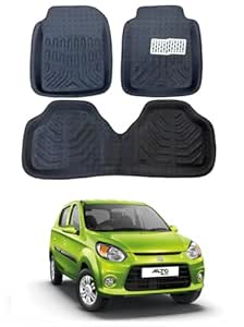 Arneja 3D/4D Car Floor Foot mats for Maruti Suzuki Alto 800, PVC Material, Color: Black ...