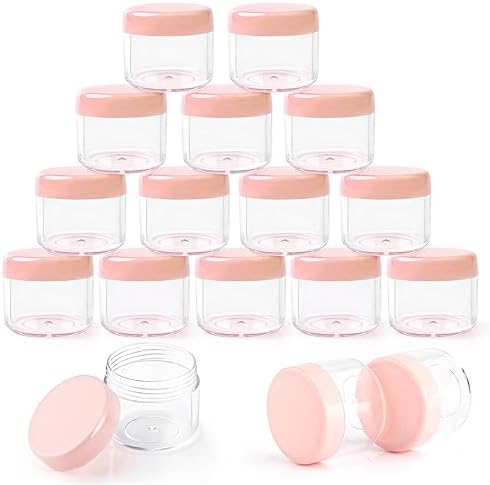 Amazon.com: Vivaplex, 25 Clear, 20 Gram Plastic Pot Jars, Cosmetic ...
