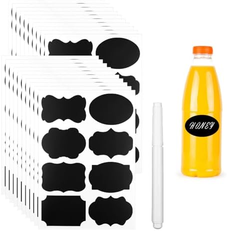 Amazon.com : 160PCS Chalkboard Labels, Reusable Waterproof Label with ...