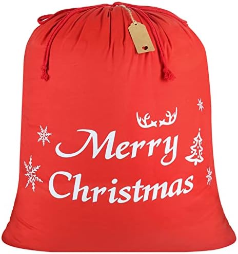 Giftmaker Collection Large Christmas Santa Sack Gift Stocking For Xmas ...