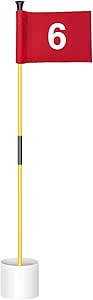 KINGTOP Miniature Golf Flagstick, Practice Putting Green Flags for Yard ...