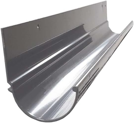 Renoplast® R50 Aluminium Gutters, 200 cm Grey Semicircular, Rain Gutter ...