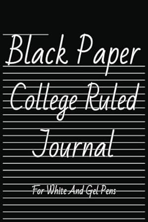 Amazon.com: Black Paper Notebook | Plain Ruled Journal with Softcover ...