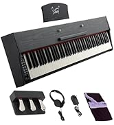 Amazon.com: GLARRY Digital Piano Keyboard with Stand, Portable 88 keys ...
