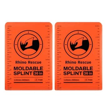 Amazon.com: RHINO RESCUE First Aid Splint 36" X 4.3" Orange-Gray, Keep ...