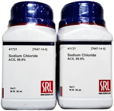 SRL Combo Pack Sodium Chloride ACS, 99.9%, 1Kg (500Gm x 2 Pack), CAS ...