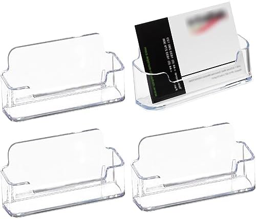 Business Card Holders, 4PCS Acrylic Display Stand, Card Display Stand ...