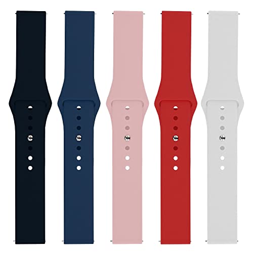 AONES Pack of 2 Silicone Belt Watch Strap for Fire-Boltt Legend Bsw102 ...
