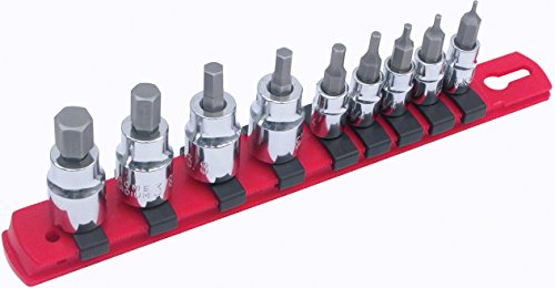 Wiha 71996 Socket Set, 3/8-Inch and 1/4-Inch Drive Sockets, Hex Metric ...