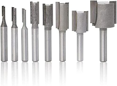 Yakamoz Long Straight Router Bit Set 2Pcs 1/4-Inch Shank Double Flute ...