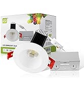 ASD Trimless 1 Inch Recessed LED Lights, 7W 120V Triac Round Commercial ...