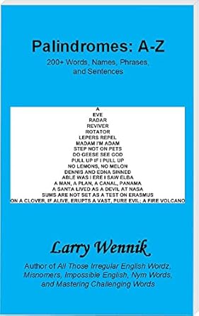 Palindromes: A-Z: 200+ Words, Names, Phrases, and Sentences - Kindle ...