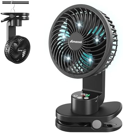 Amazon.com: Desk Fan, Quiet Small Desktop Table Fans - 30Hrs Running ...