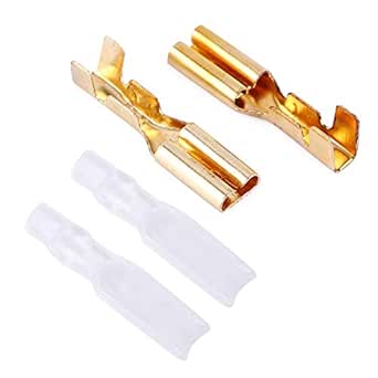 Gold Terminal,Plug Spring Terminal,100 Pair Crimp Terminal Connector 2 ...