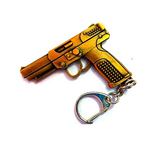 Mohema PUBG Pistol Metal Gold Weapon Gun Key Chain : Amazon.in: Fashion