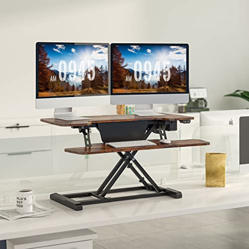 Snapklik.com : Electric Standing Desk Converter, 36 Height Adjustable ...