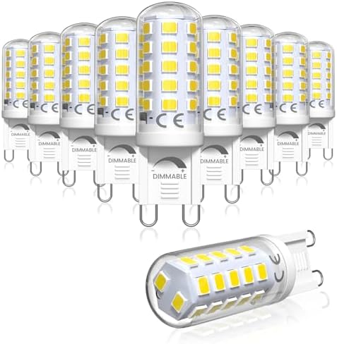 Bonlux Dimmable G9 LED Bulbs Cool White 6000K, Capsule G 9 LED Bulb 4 ...