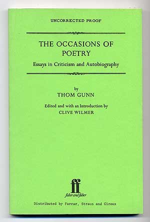 The Occasions of Poetry: GUNN, Thom: Amazon.com: Books