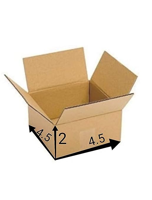 SecureShip 4.5 x 4.5 x 2 Corrugated Cardboard 3 Ply Box For Packing ...