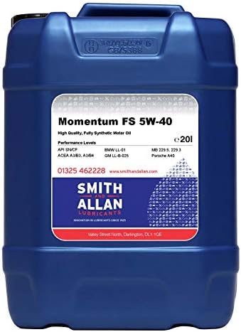 5W-40 Fully Synthetic Engine Oil ACEA A3/B4 API SN 20 Litre 20L ...