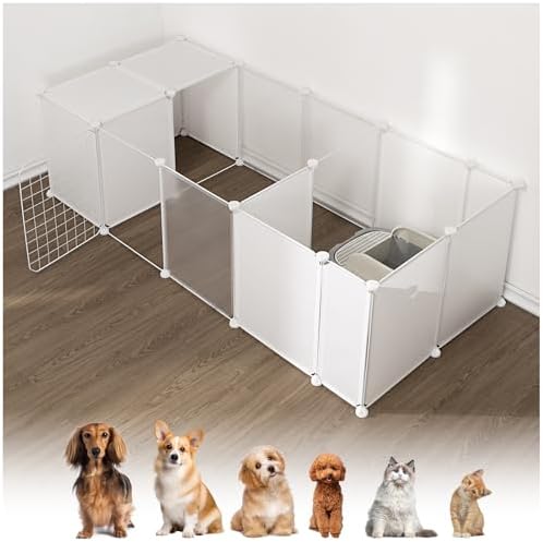 GMK Corral para Mascotas, Corral para Perro con Puerta, Reja para Perro ...