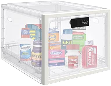 Amazon.com : Large Medicine Lock Box for Safe Medication, Lockable ...