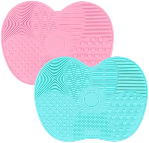 Amazon.com: QBXMY7 2 Pcs Silicone Make Up Brush Cleaning Mat, Cosmetic ...