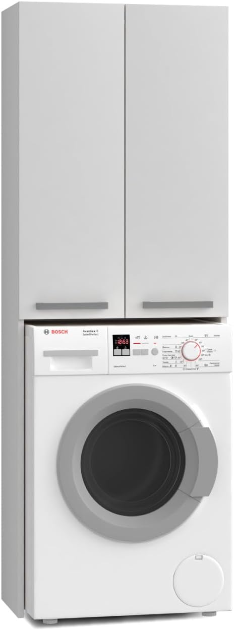 WHATSIZE ENTERPRISE – Pola - White Tall Washing Machine Storage Cabinet ...
