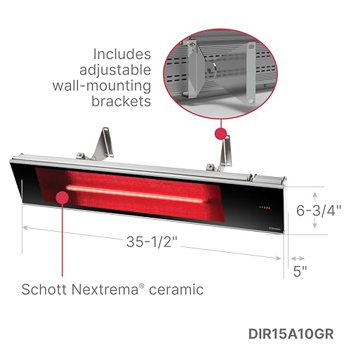 Dimplex Infrared Patio Heater, Weatherproof, Black, 1500W - Premium ...