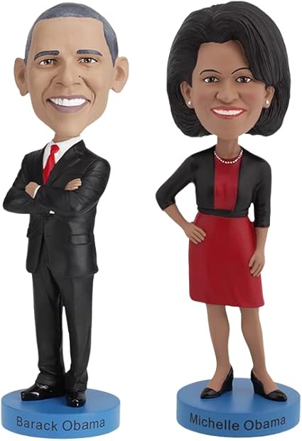 Amazon.com: Royal Bobbles Barack Obama & Michelle Obama Bobblehead ...