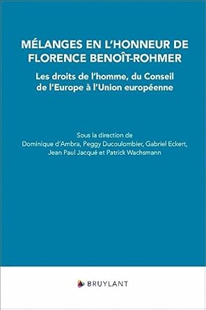 Amazon.fr - Mélanges en l'honneur de Florence Benoît-Rohmer - D'Ambra ...