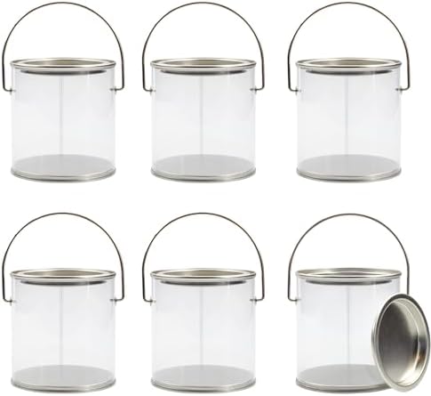 Amazon.com: Hedume 9 Pack Clear Paint Can Containers with Metal Lids, 5 ...