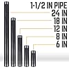 Amazon.com: PIPE DECOR Black Steel Plumbing Pipe, 1½ in. Dia. x 12 in ...