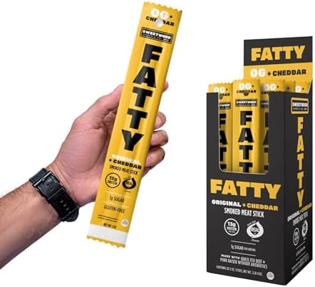 Amazon.com: FATTY Meat Sticks, High Protein, Made with Grass Fed Beef ...