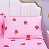Amazon.com: SDY 4PCS Strawberry Bedding Sheets,Full Size Red and Pink ...