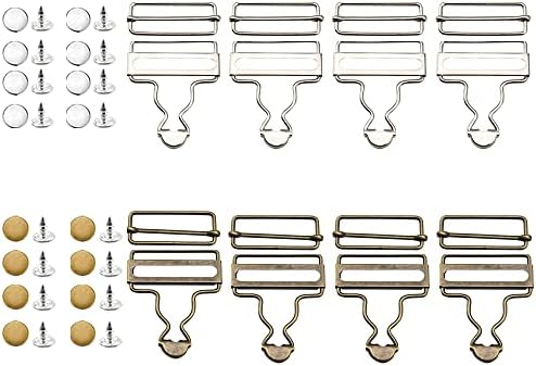 HEALLILY Metal Dungaree Buckles with Rectangle Slider Fasteners for ...